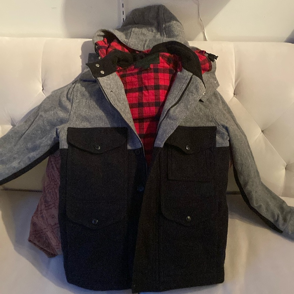Filson Hooded Mackinaw Wool Jacket - Gem